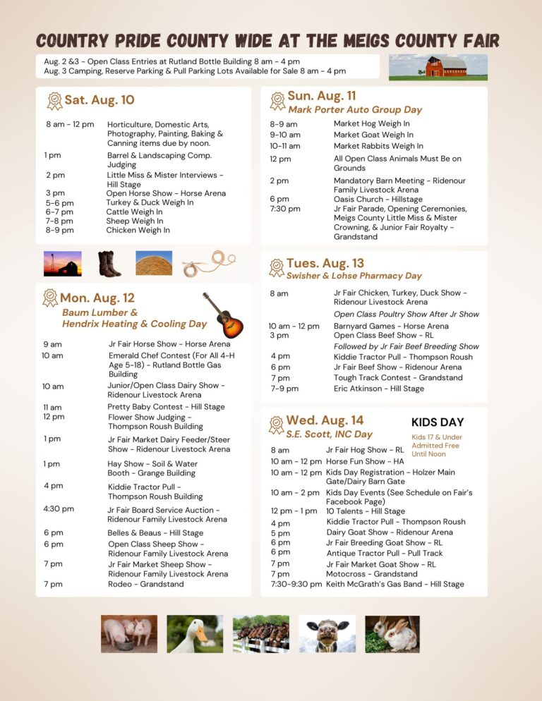Meigs County Fair Schedule – The Meigs County Fair