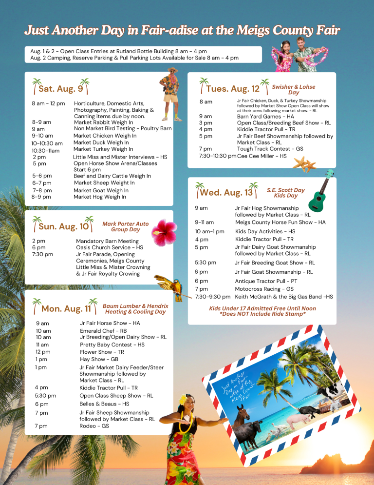2025 Fair Schedule – The Meigs County Fair